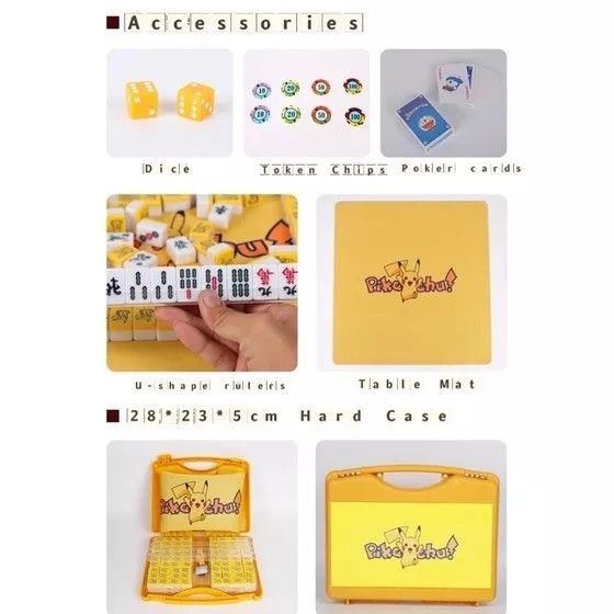 Pokemon Pikachu Mahjong Set Mini size, Hobbies & Toys, Toys & Games on ...