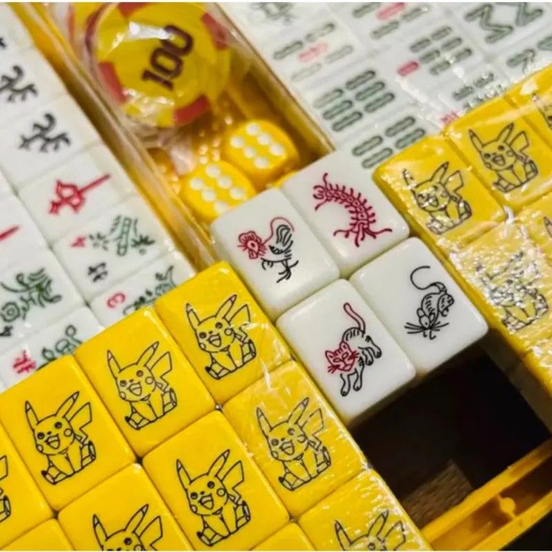 Pokemon Pikachu Mahjong Set Mini size, Hobbies & Toys, Toys & Games on ...