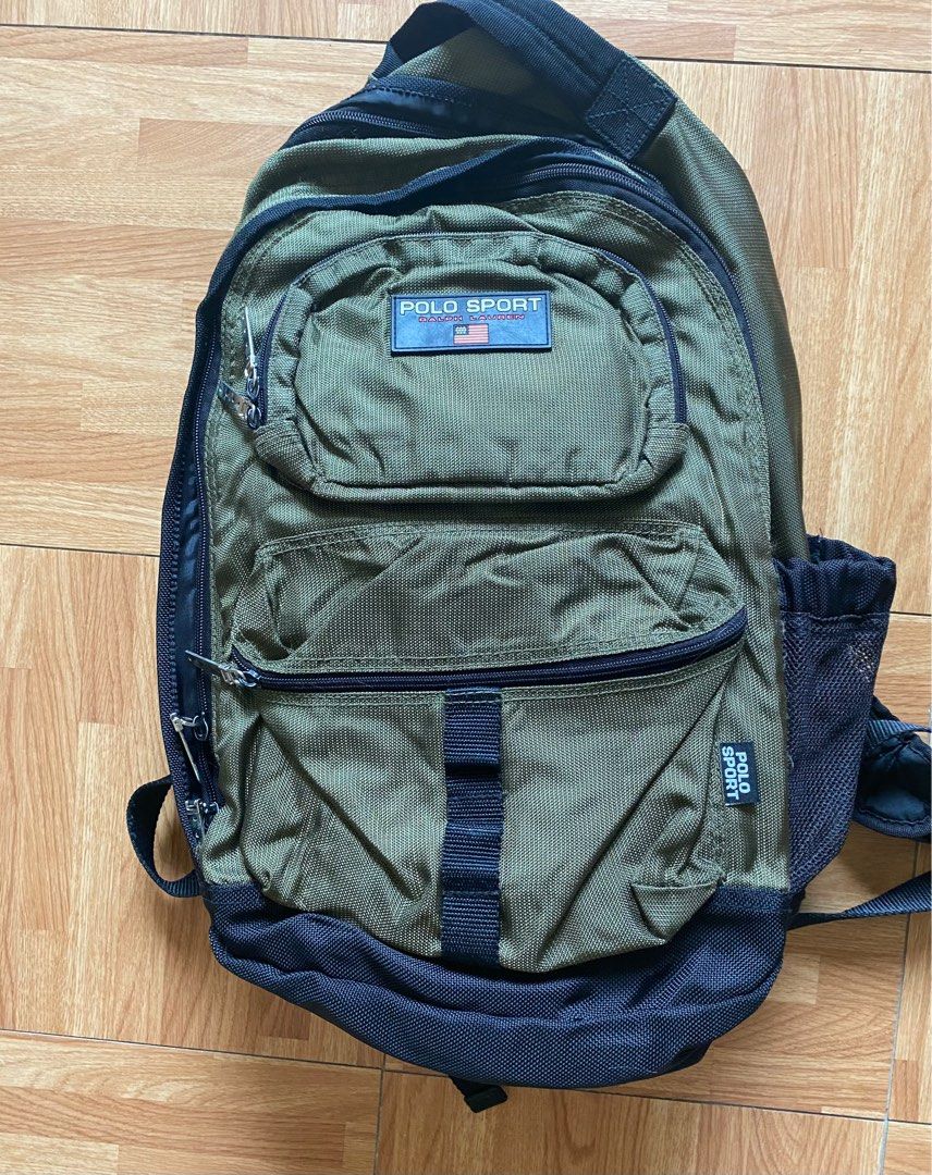 POLO SPORT VINTAGE 1990s green backpack on Carousell