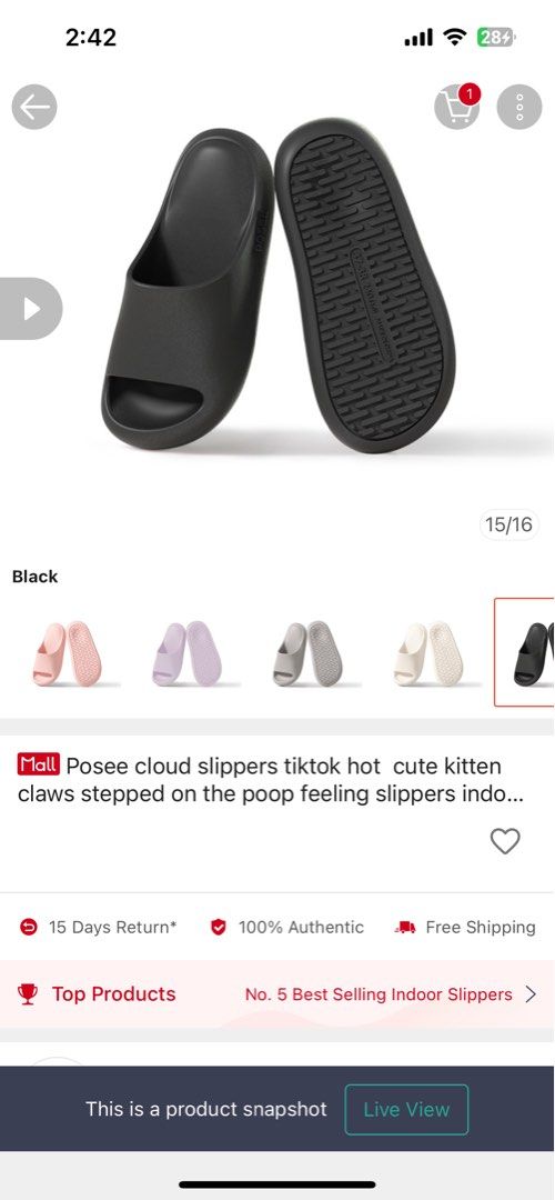 POSEE Cloud Slippers, Men's Fashion, Footwear, Flipflops and Slides on Carousell