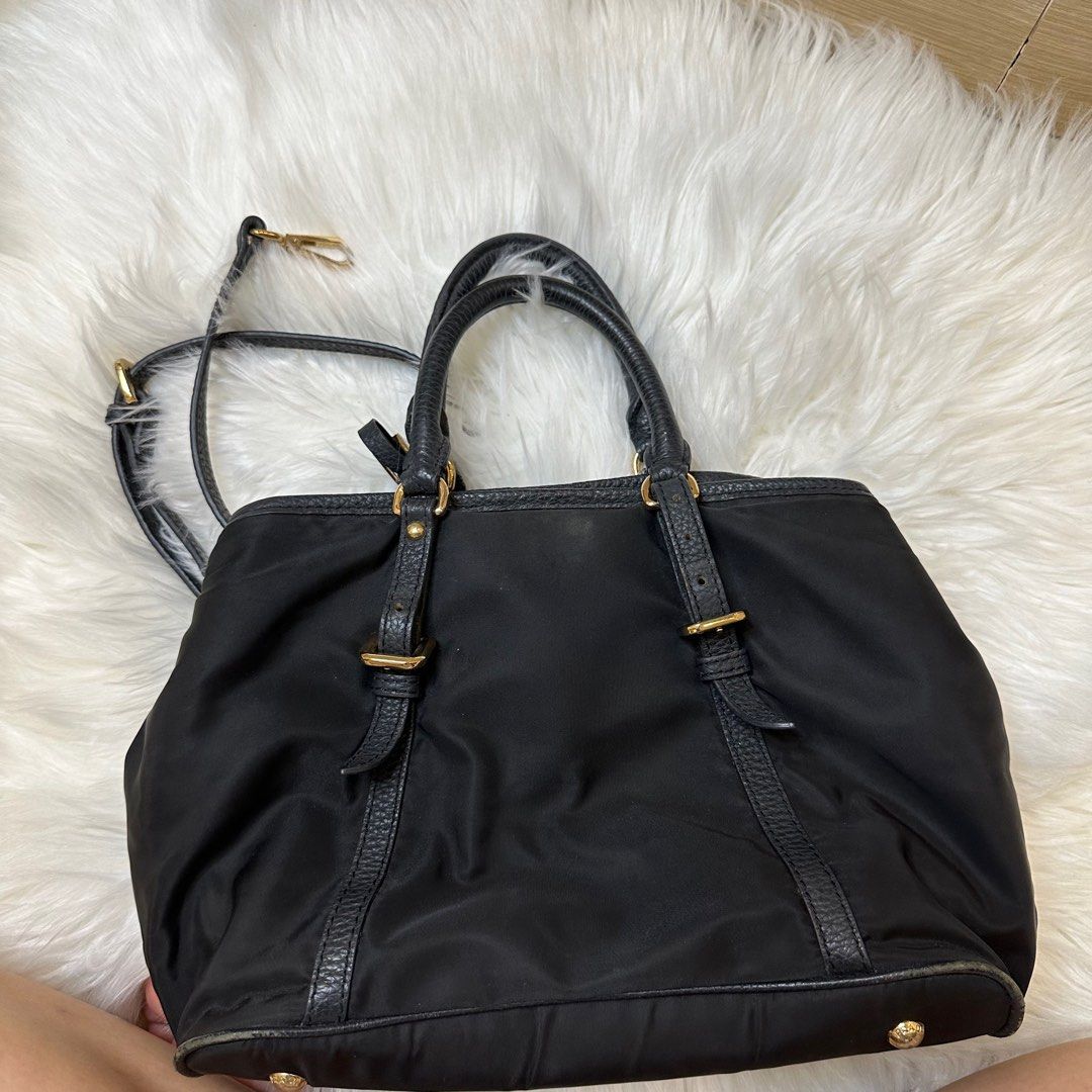 PRADA BN1841 2Way Shoulder Tote Bag Black Nylon Leather Women Used, Luxury, Bags & Wallets on ...