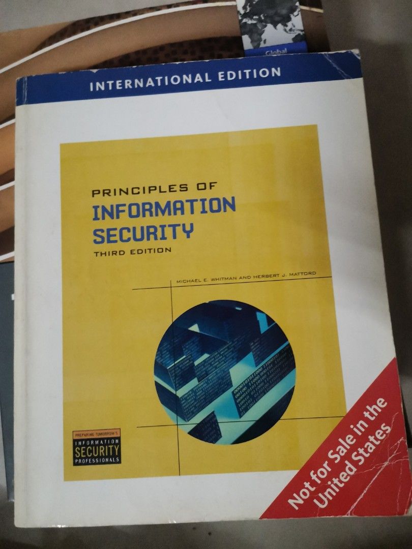 Principles of Information Security 3rd Edition, Hobbies & Toys, Books & Magazines, Textbooks on ...