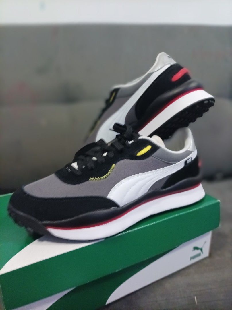 PUMA STYLE RIDER PLAY ON (Black-White-CASTLEROCK) ORIGINAL, Men's ...