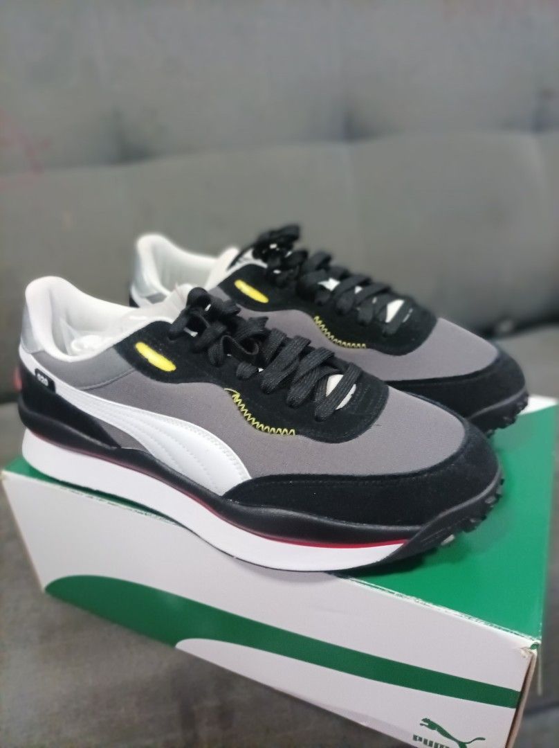 PUMA STYLE RIDER PLAY ON (Black-White-CASTLEROCK) ORIGINAL, Men's ...