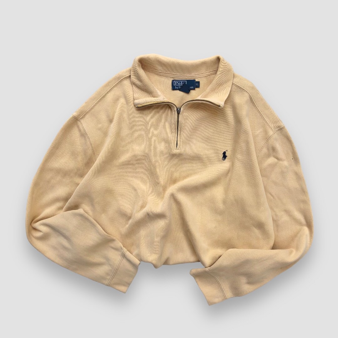 Ralph Lauren Beige Quarter Zip/Half Zip on Carousell