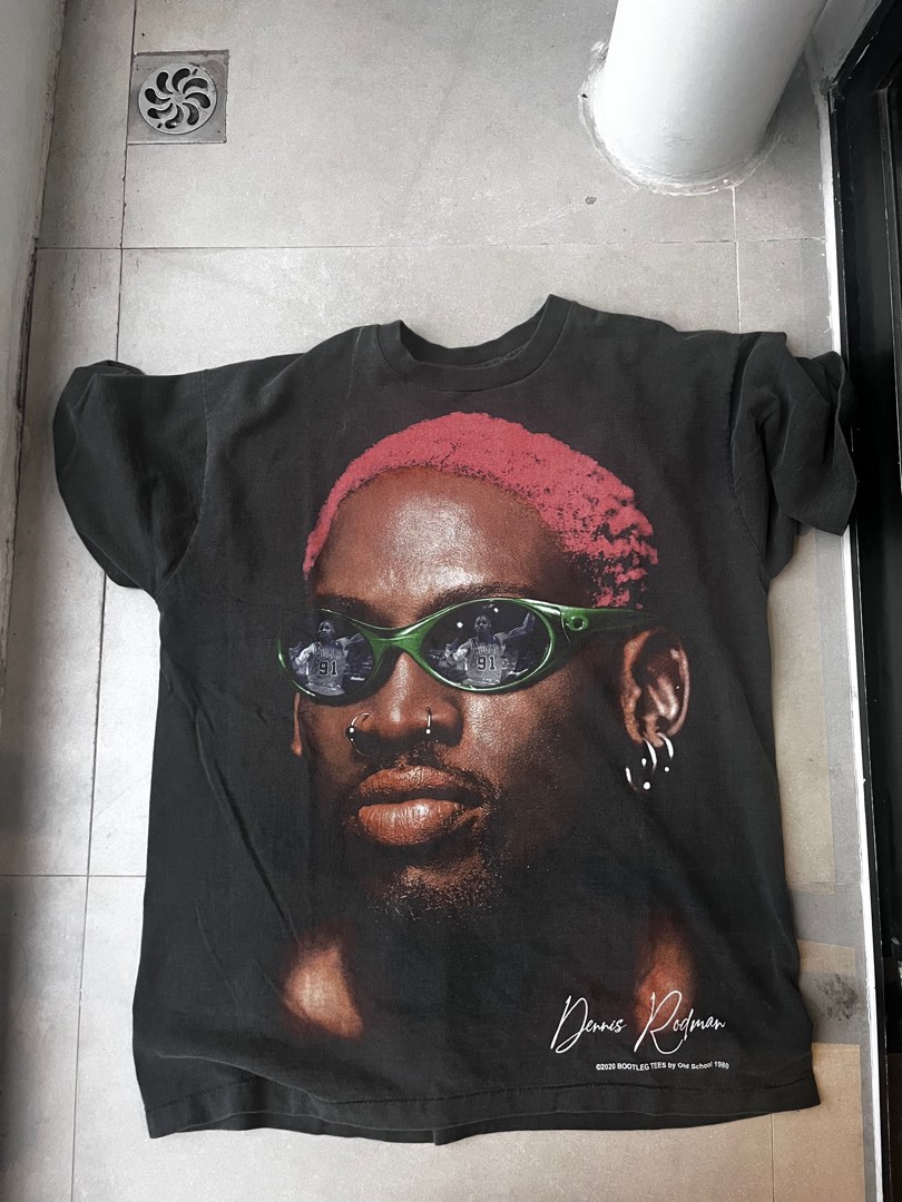 Rare bootleg Dennis rodman tee, 男裝, 上身及套裝, T-shirt、恤衫、有領衫 - Carousell