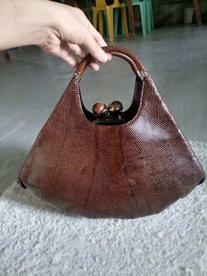 Rare! GENUINE LIZARD Skin, Women's Fashion, Bags & Wallets, Shoulder ...