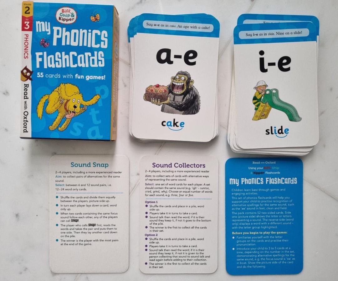 Read with Oxford: My Phonics Flashcards English Learning Fun Cards ...