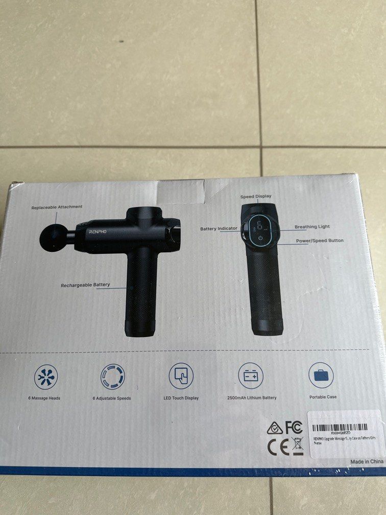 Renpho R3 power massage Gun, Health & Nutrition, Massage Devices on ...