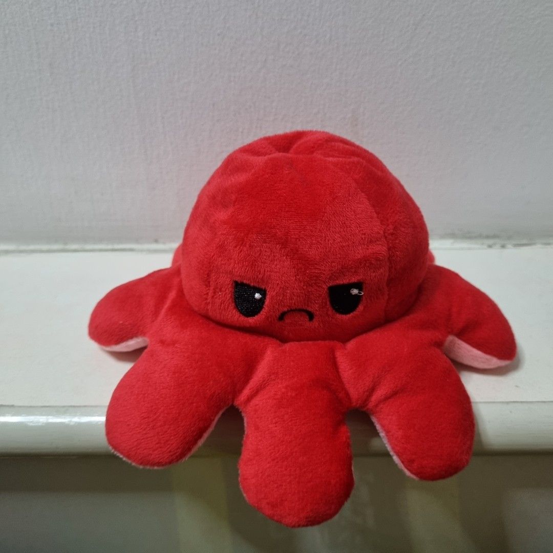 Reversible Emoticon Octopus Plush, Hobbies & Toys, Toys & Games on ...