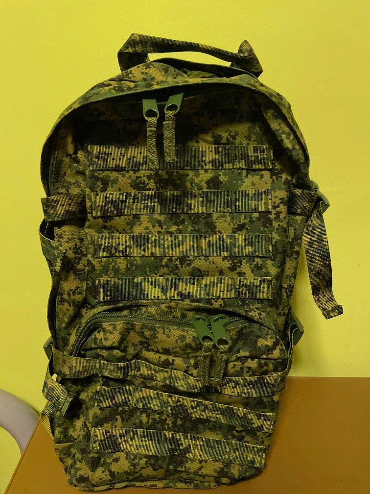 SAF camo combat bagpack, Women's Fashion, Bags & Wallets, Backpacks on ...