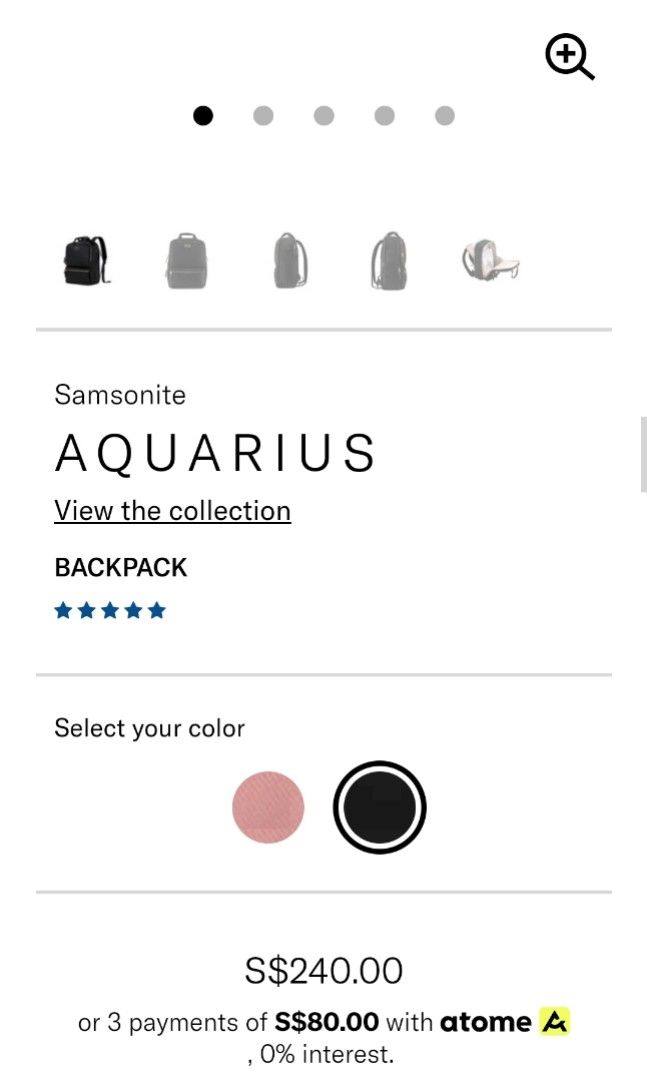 Samsonite Aquarius Ladies Black Backpack, Women's Fashion, Bags ...