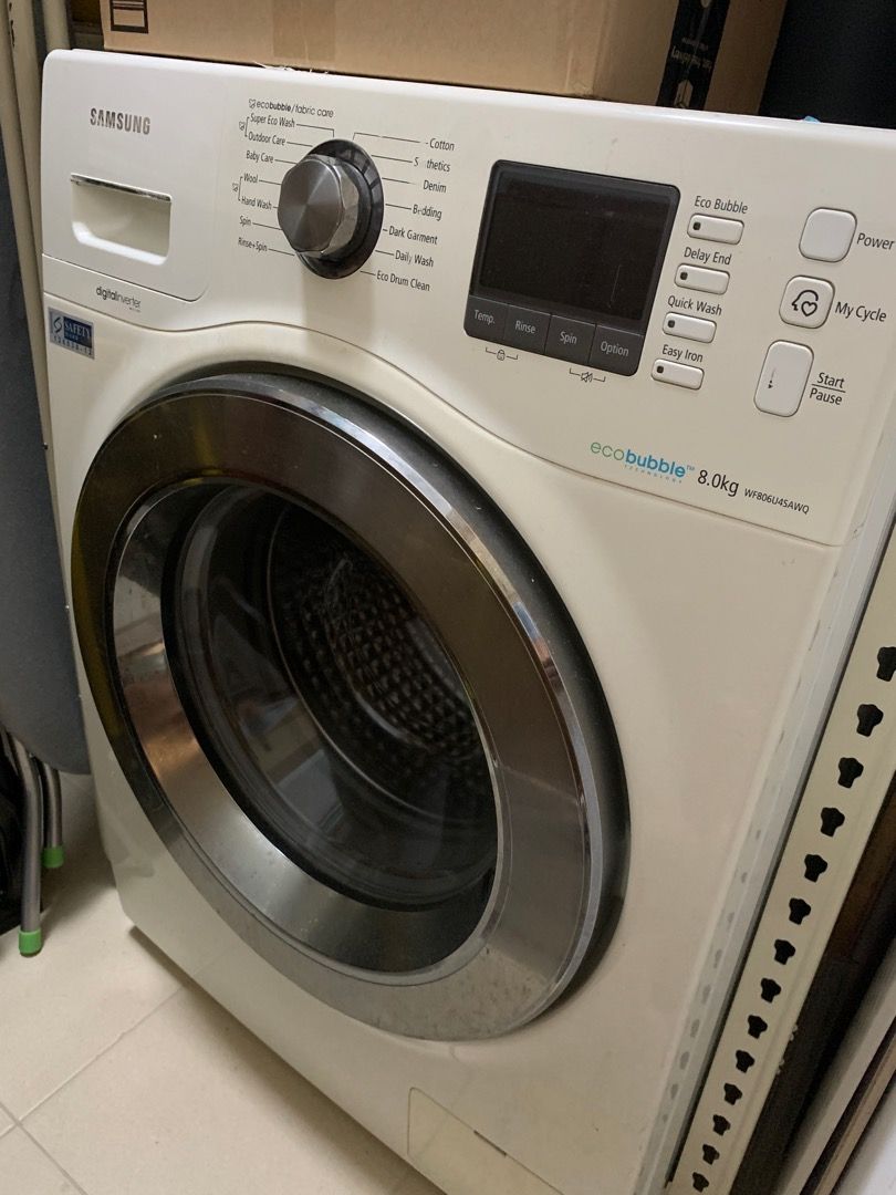 Samsung Eco Bubble 8.0kg Washing machine, TV & Home Appliances, Washing Machines and Dryers on ...