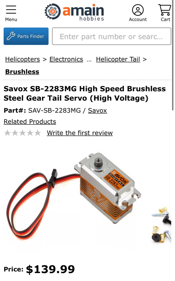 Savox SB-2283 Digital Rudder Servo, Hobbies & Toys, Toys & Games on Carousell