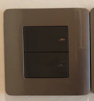 Schneider Electric Clipsal ZENcelo 2 gang flat switch with Onindicator ...