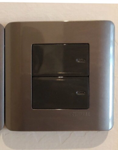 Schneider Electric Clipsal ZENcelo 2 gang flat switch with Onindicator ...