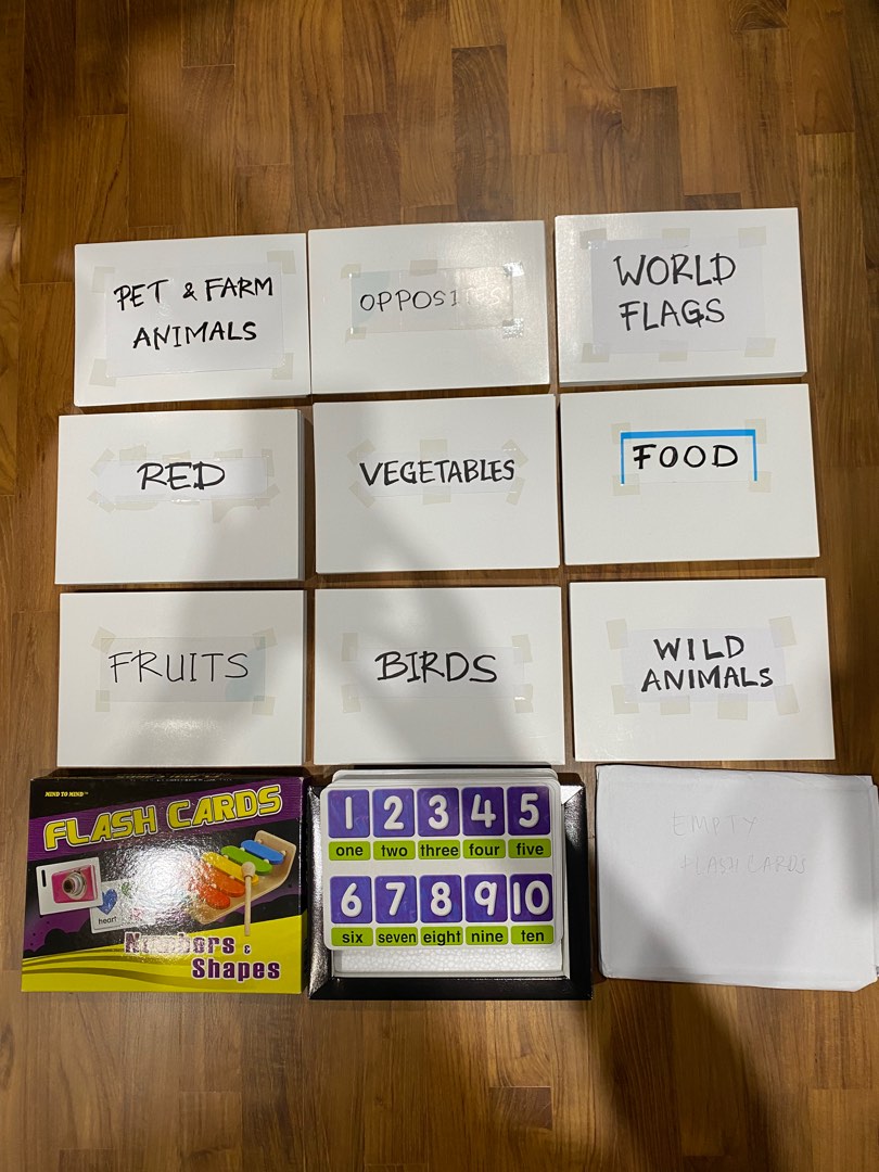 Self made Flash Cards for Shichida Method, Hobbies & Toys, Books ...