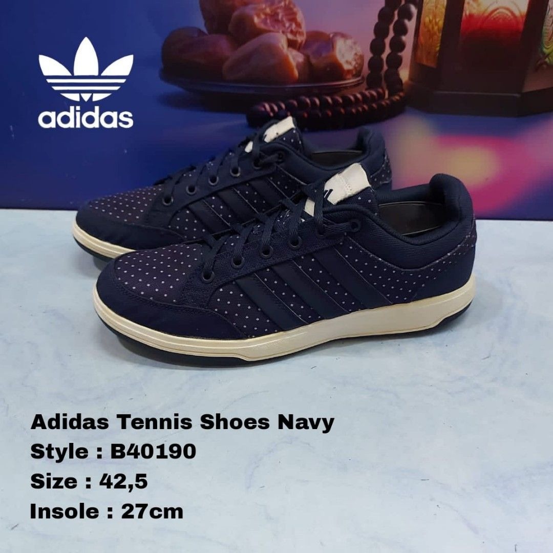Sepatu Adidas Original B40190 Casual Classic Tennis Navy Ukuran 42,5 on ...