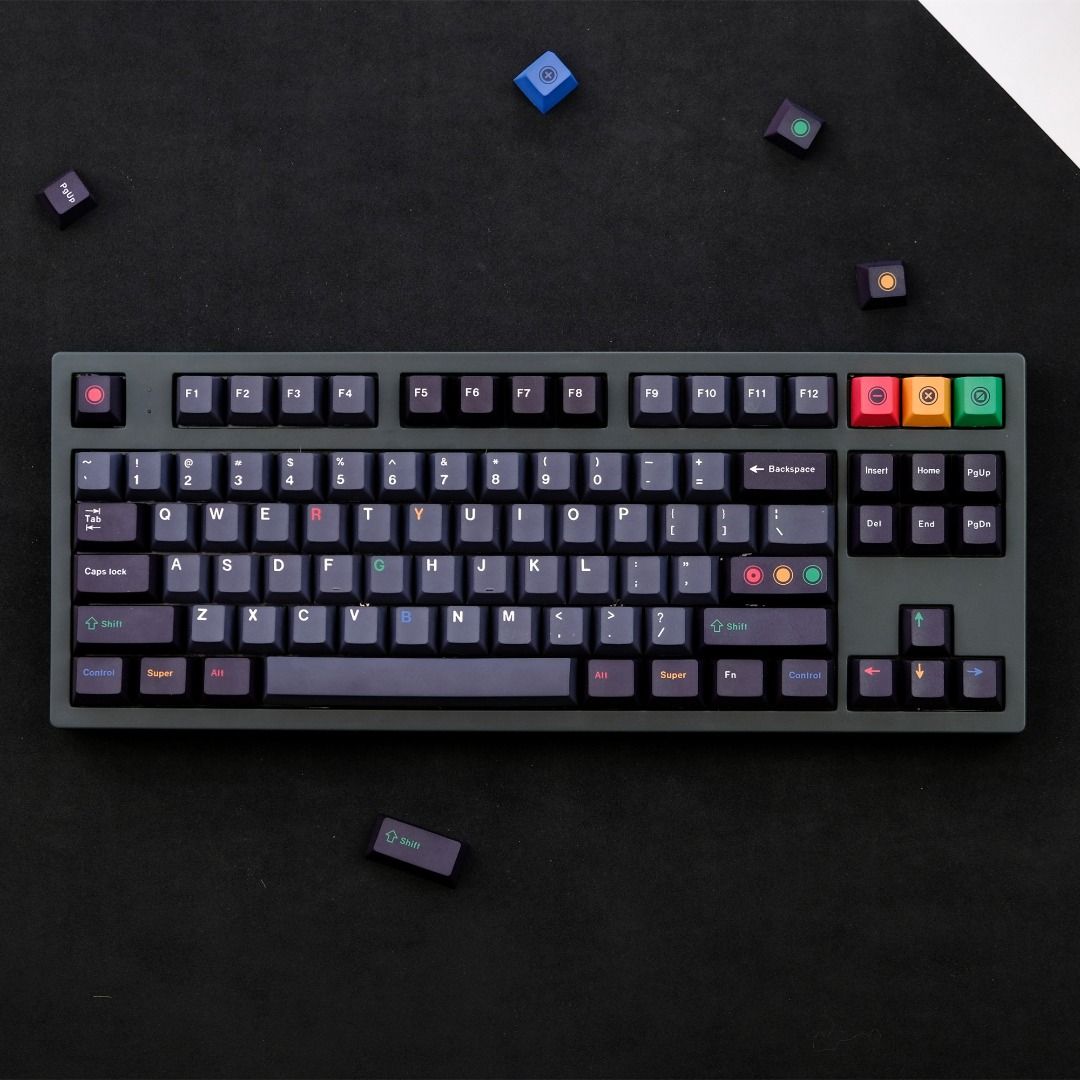 [SG Local Stock] Retro Dark Lights Keycaps | 134 Keys | Cherry Profile ...