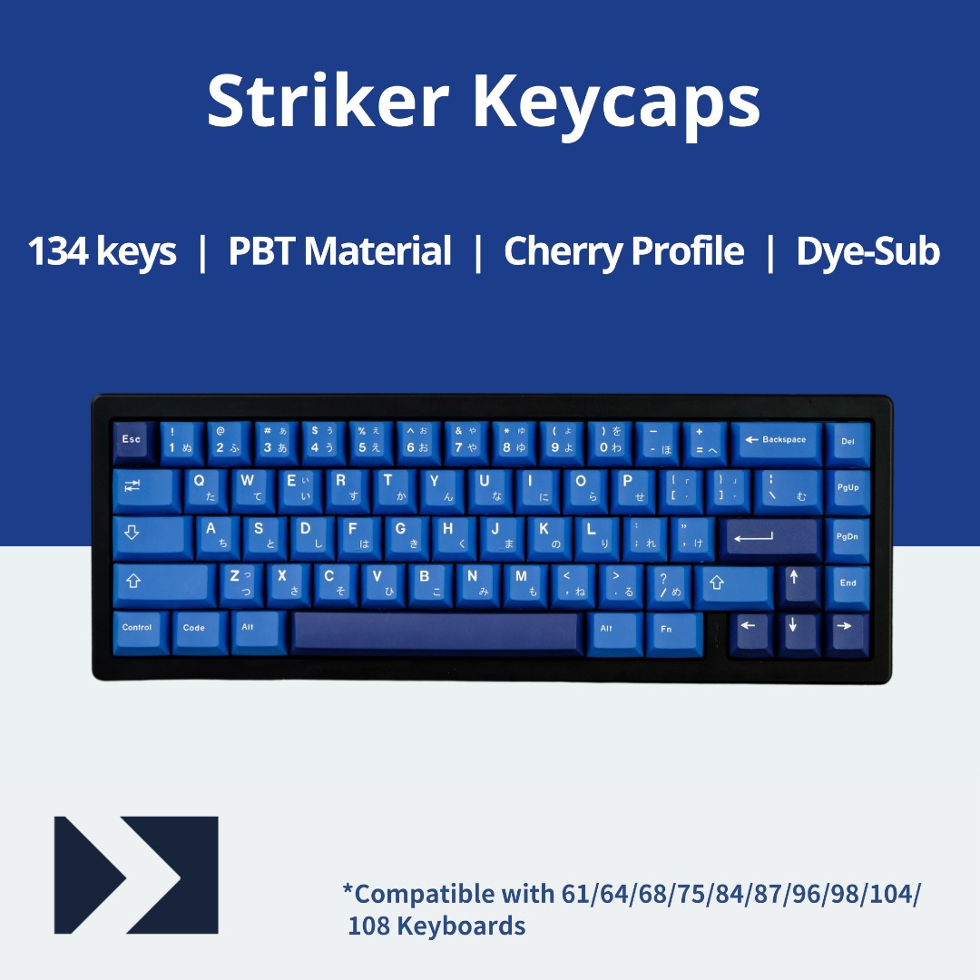 [SG Local Stock] Striker Keycaps | 134 Keys | Cherry Profile | PBT Dye ...