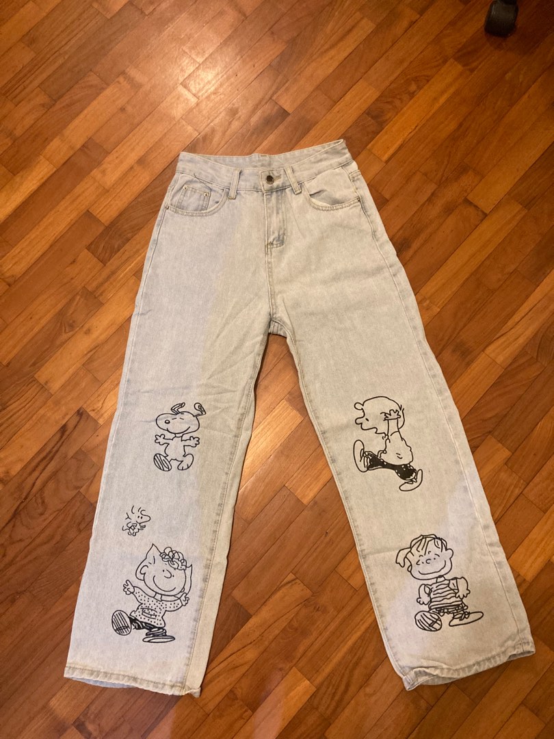Snoopy Jeans, Women's Fashion, Bottoms, Jeans & Leggings on Carousell