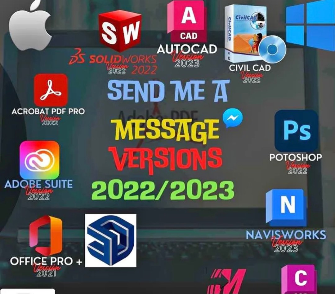 Solidworks,autocad,adobe,bluebeam,revit,office,sketchup chief architect ...