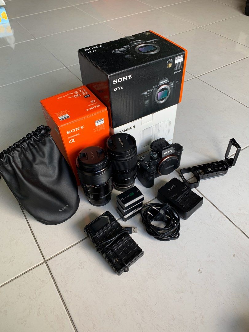 Sony A7iii + Tamron 18-75mm + Macro 90mm, Photography, Cameras on Carousell