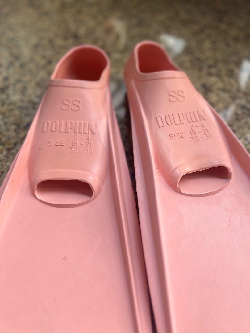 Swimming *SS* Flipper Fins *Dolphin brand*. Made in Japan, Sports ...