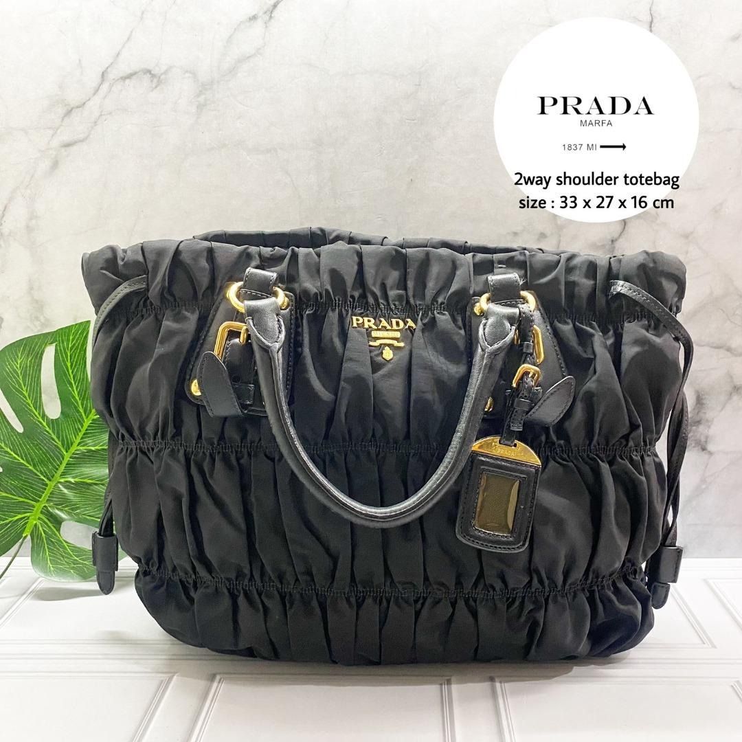 Tas Prada 2 way Black Women Shoulder Tote Hand Bag, Fesyen Wanita, Tas & Dompet di Carousell