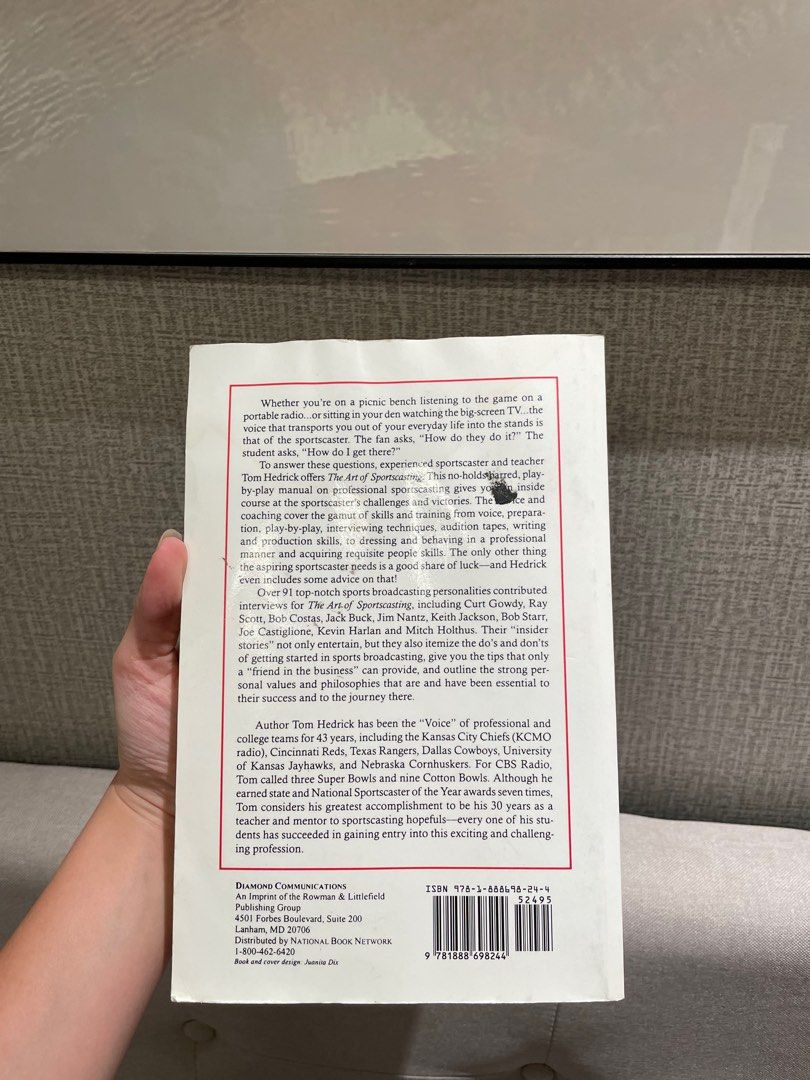 The Art of Sportscasting by Tom Hedrick, Hobbies & Toys, Books ...
