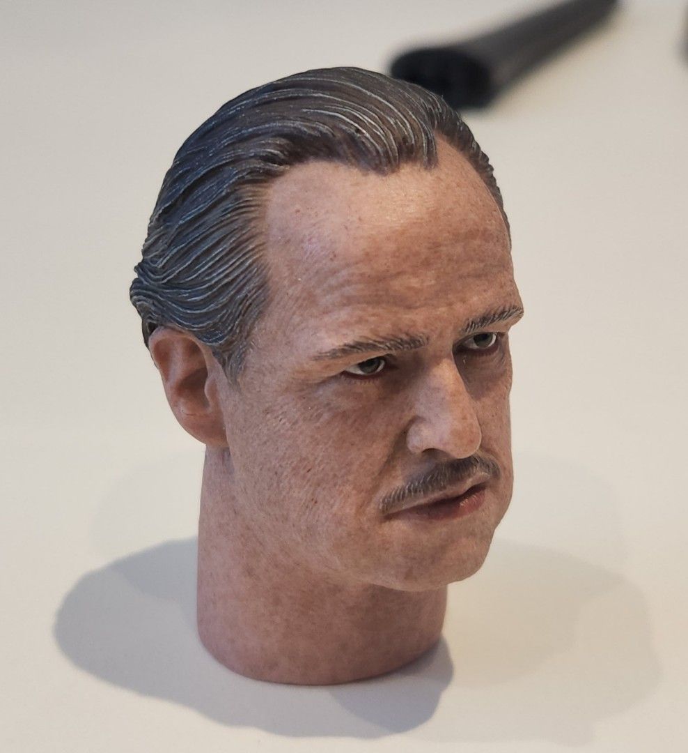 The Godfather Head , Stage , accessories and box Damtoys ( x HOT TOYS ...