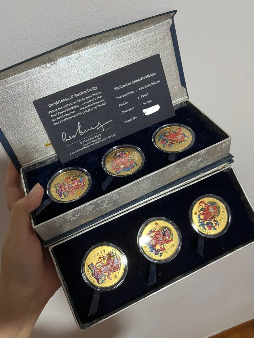 Tiger Limited Edition 24K Gold Plated Medallion x2, Hobbies & Toys ...