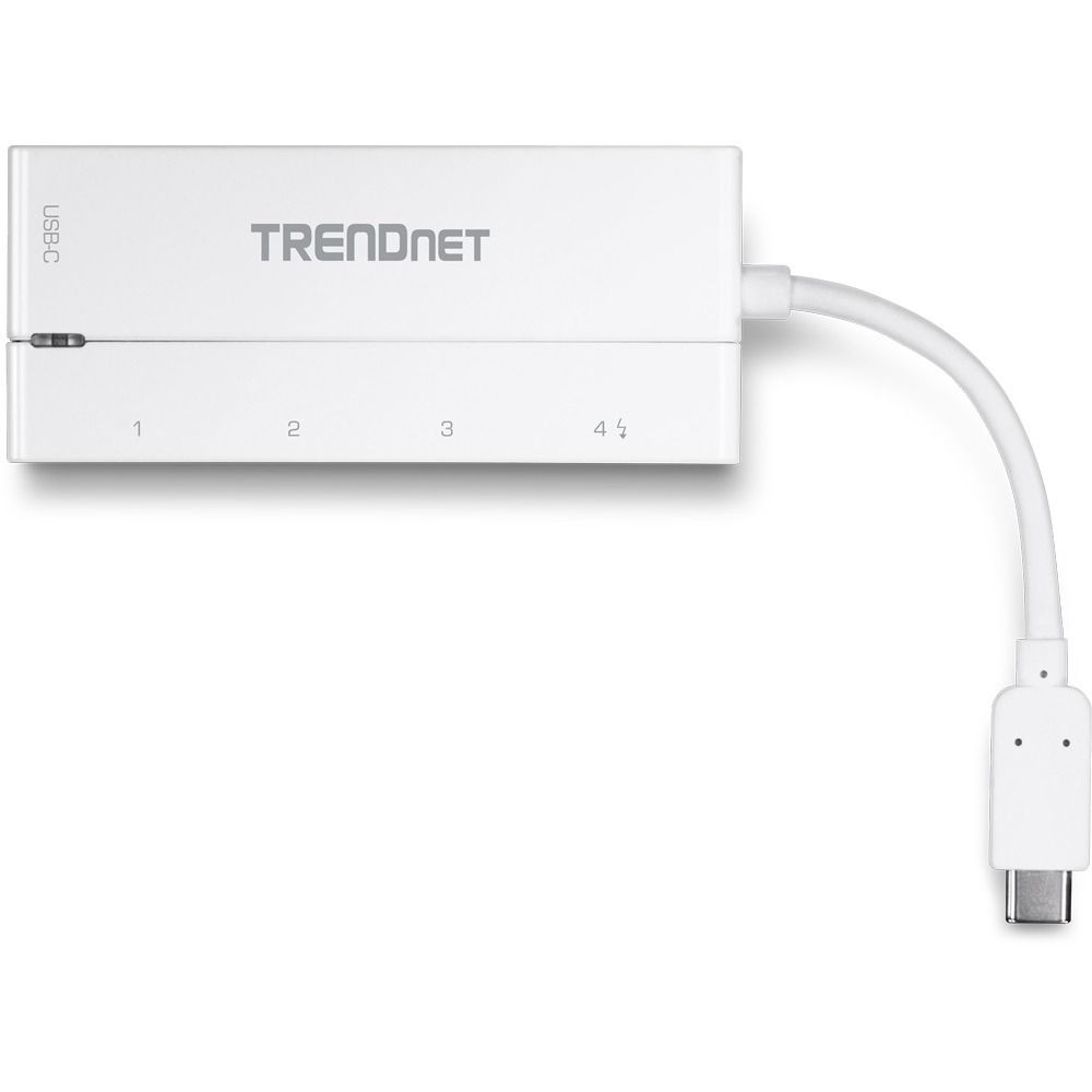 Trendnet TUC-H4E2 USB-C to 4-Port USB 3.0 Hub with Power Delivery ...