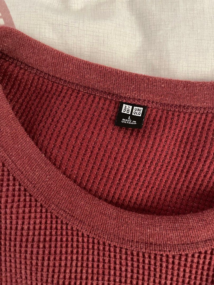 [Uniqlo] Waffle Stitch Sweater, Men's Fashion, Tops & Sets, Tshirts ...