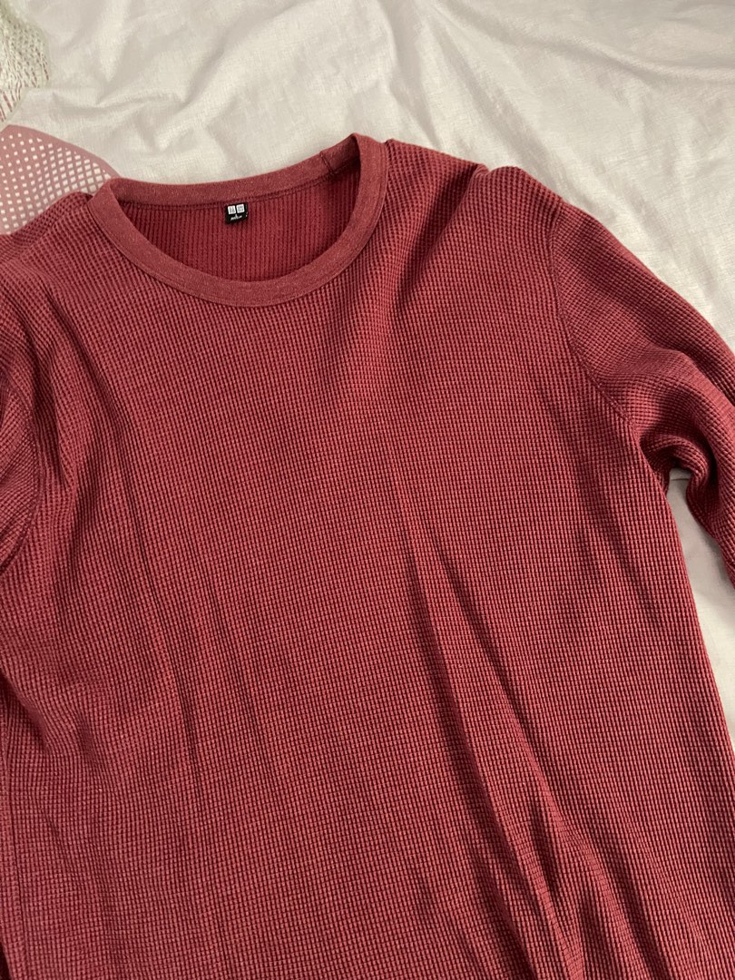 [Uniqlo] Waffle Stitch Sweater, Men's Fashion, Tops & Sets, Tshirts ...