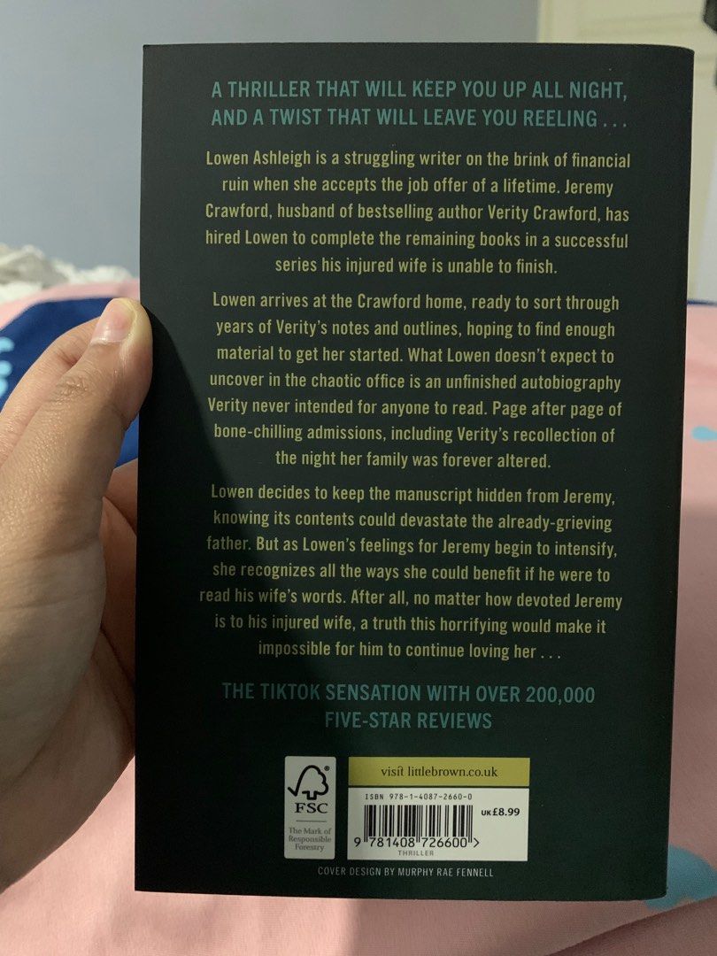 Verity Colleen Hoover, Hobbies & Toys, Books & Magazines, Fiction & Non-Fiction on Carousell