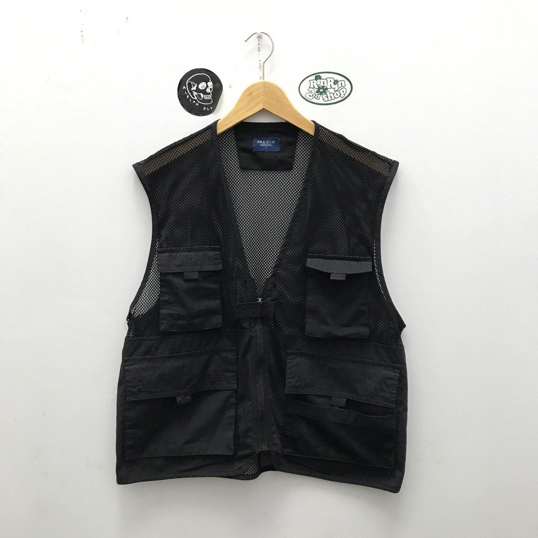 Vest Rompi Jaring, Fesyen Pria, Pakaian , Baju Luaran di Carousell