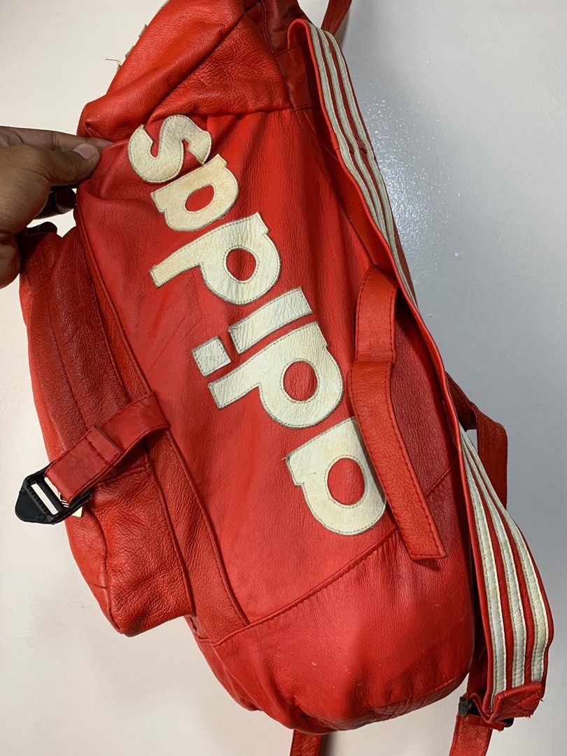 VINTAGE ADIDAS LEATHER BAGPACK, Men's Fashion, Bags, Backpacks on Carousell