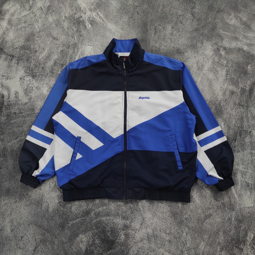 VINTAGE RAPIDO COLORBLOCK JACKET, Fesyen Pria, Pakaian , Atasan di ...