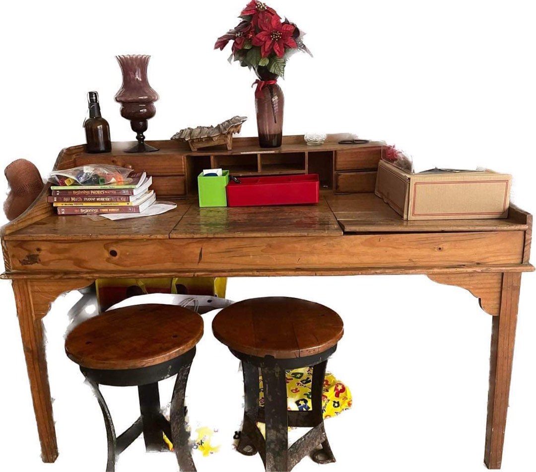 Vintage secretary table, Furniture & Home Living, Office Furniture ...