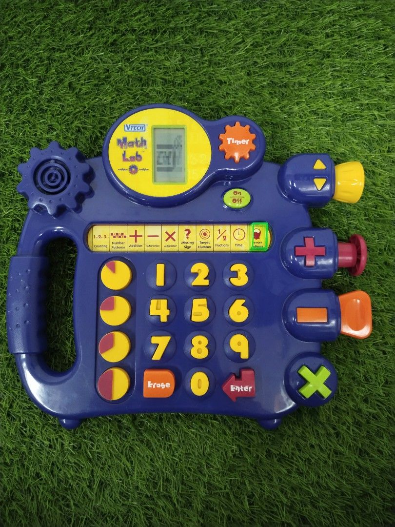 Vtech Electronic - Math Lab Learning Quiz Brain Handheld Game, Hobbies ...