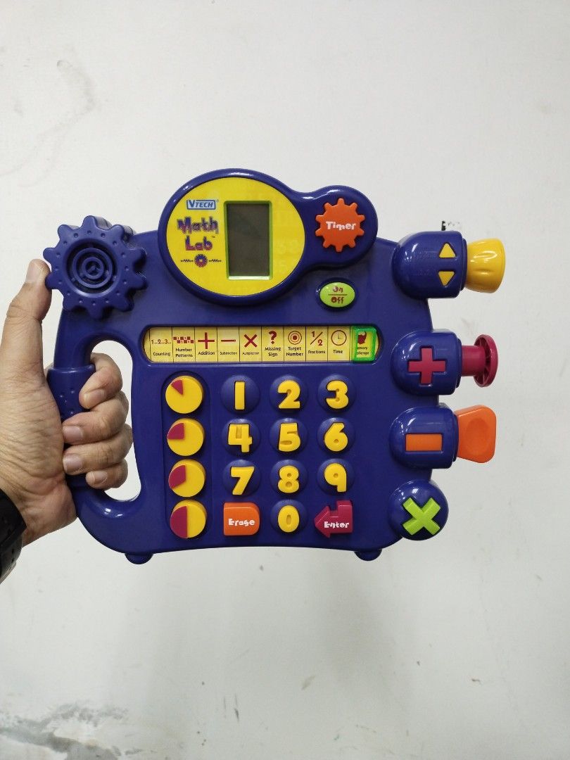 Vtech Electronic Math Lab Learning Quiz Brain Handheld Game Hobbies And Toys Toys And Games On