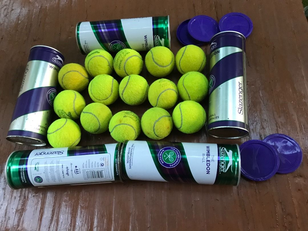 Wimbledon Tennis Balls. Total 15 balls for $7. Come with containers ...