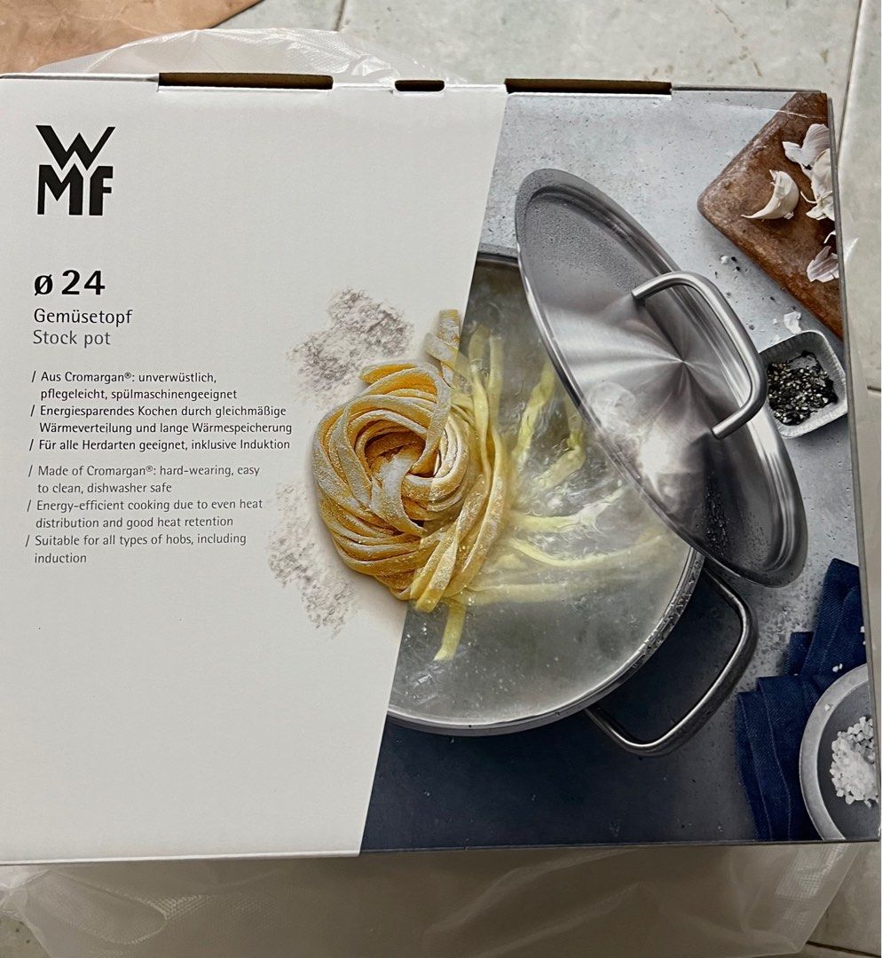 WMF Stock Pot with Lid 24, Furniture & Home Living, Kitchenware ...