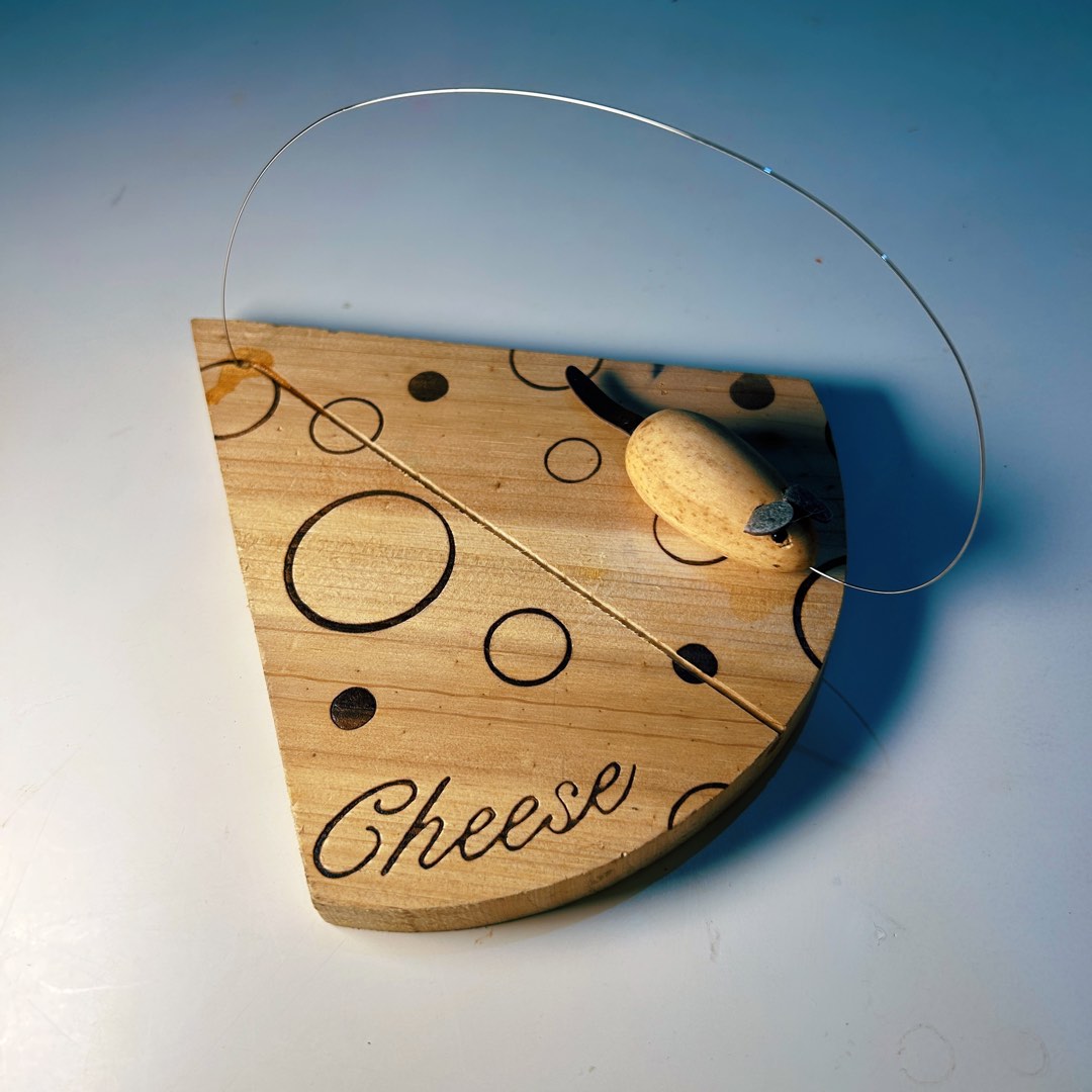 Wood mouse cheese wire cutter on Carousell