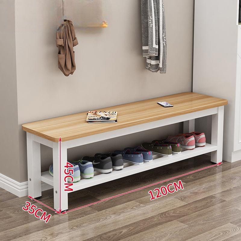 Wooden bench shoe rack / stool, Furniture & Home Living, Furniture ...
