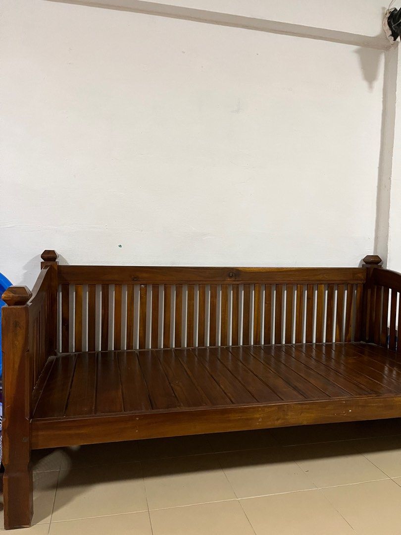 Wooden Sofa (Kayu Jati), Furniture & Home Living, Furniture, Sofas on ...