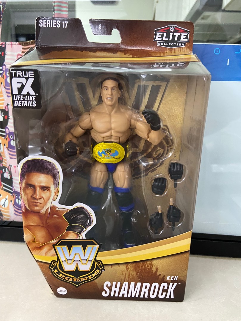 WWE Mattel Elite Ken Shamrock Chase Blue with Intercontinental ...