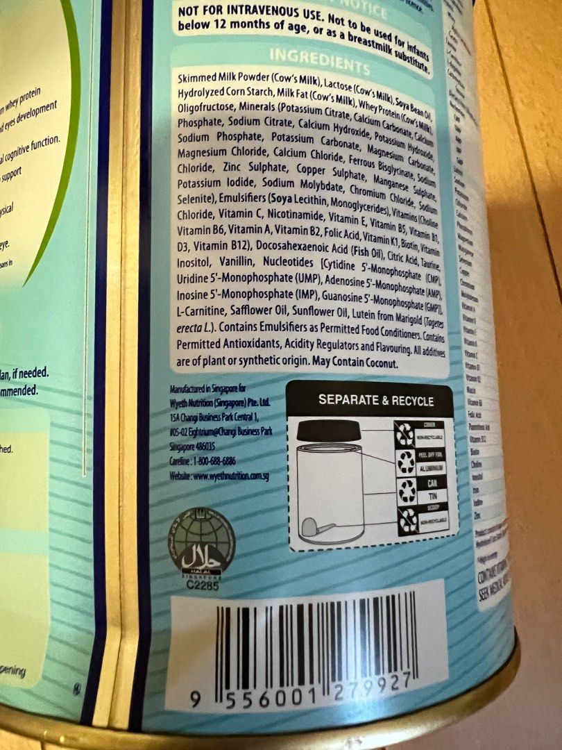 Wyeth Nutrition Ascenda 850g, Babies & Kids, Nursing & Feeding ...