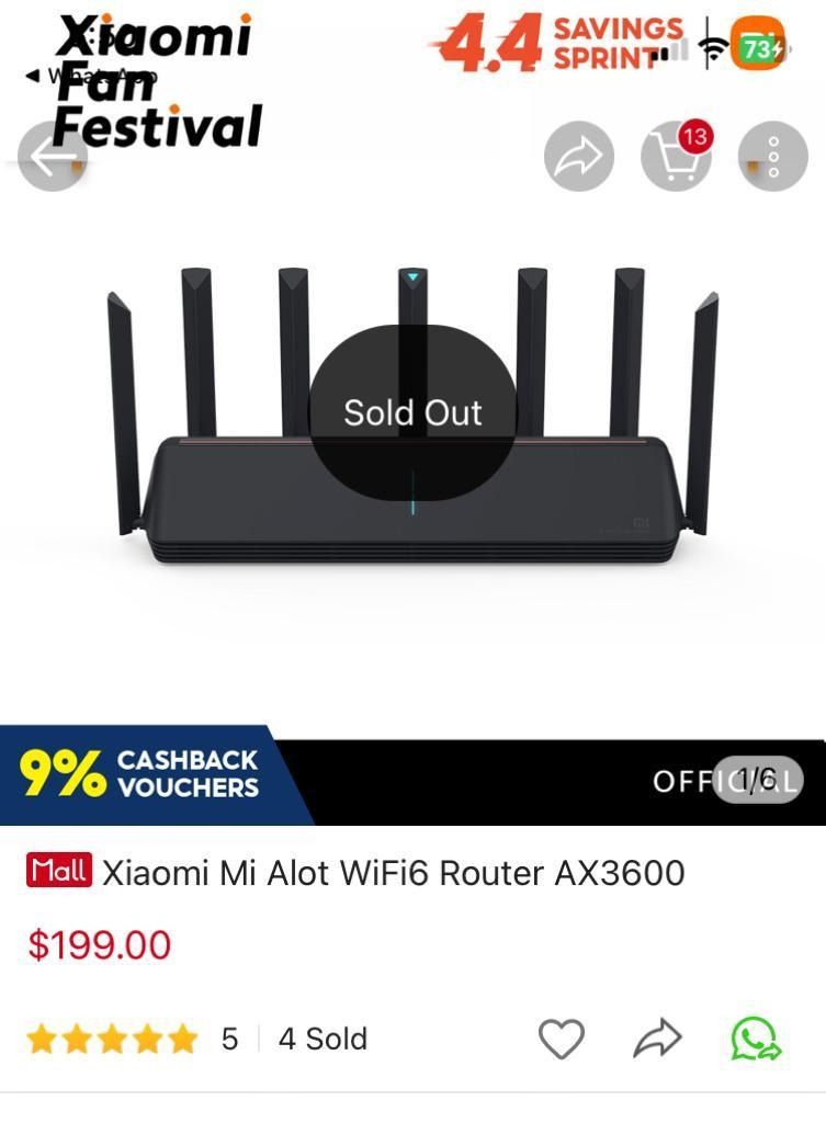 Xiaomi Mi Alot WiFi6 Router AX3600, Computers & Tech, Parts ...